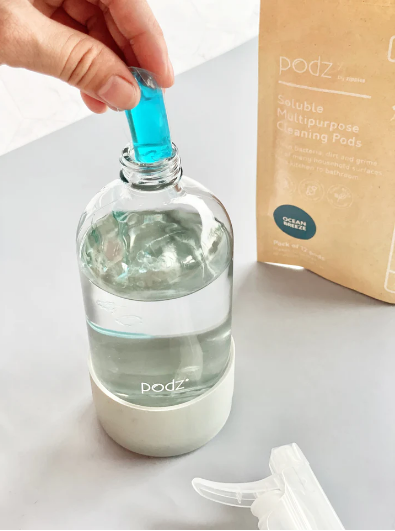 Podz soluble multipurpose antibacterial cleaning pods: ocean breeze
