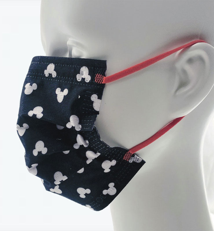 Disney disposable 3 ply face mask for kids 30s/box: mickey black
